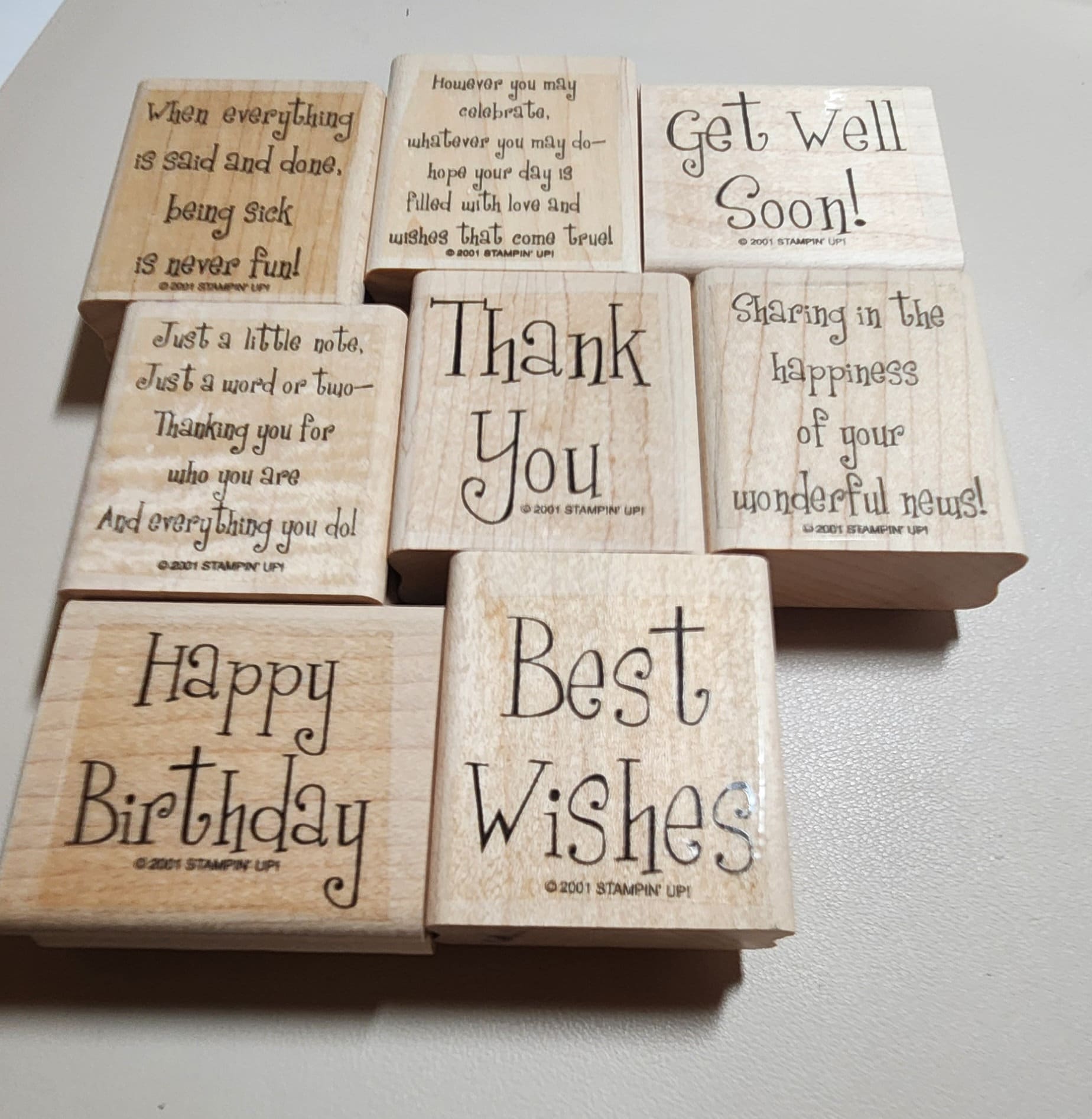 Stampin up Stamp Set / Cheery Chat Stamp Set / Wood Stamps / Rubber ...