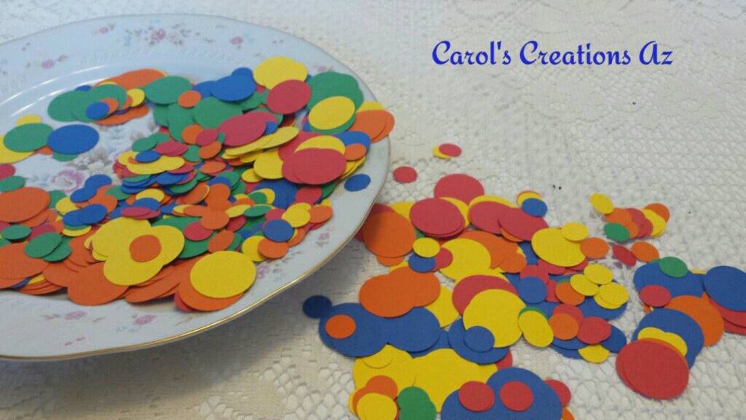 200 Circle Confetti in Primary Colors / Primary Color Circles / Round ...