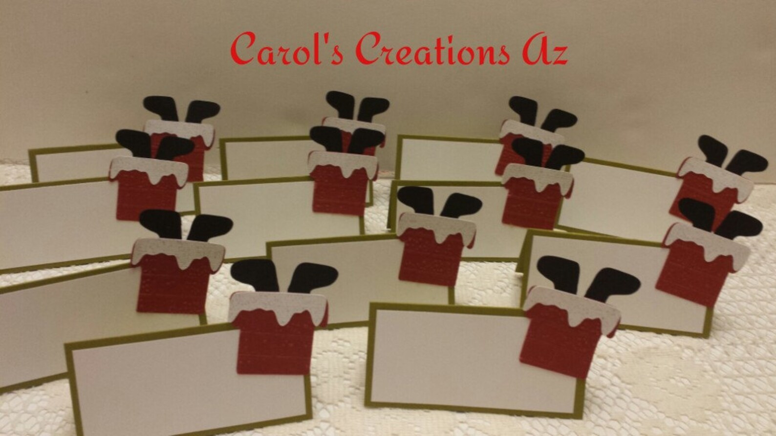 Santa Place Cards 12 / Santa Escort Cards / Santa and Chimney | Etsy