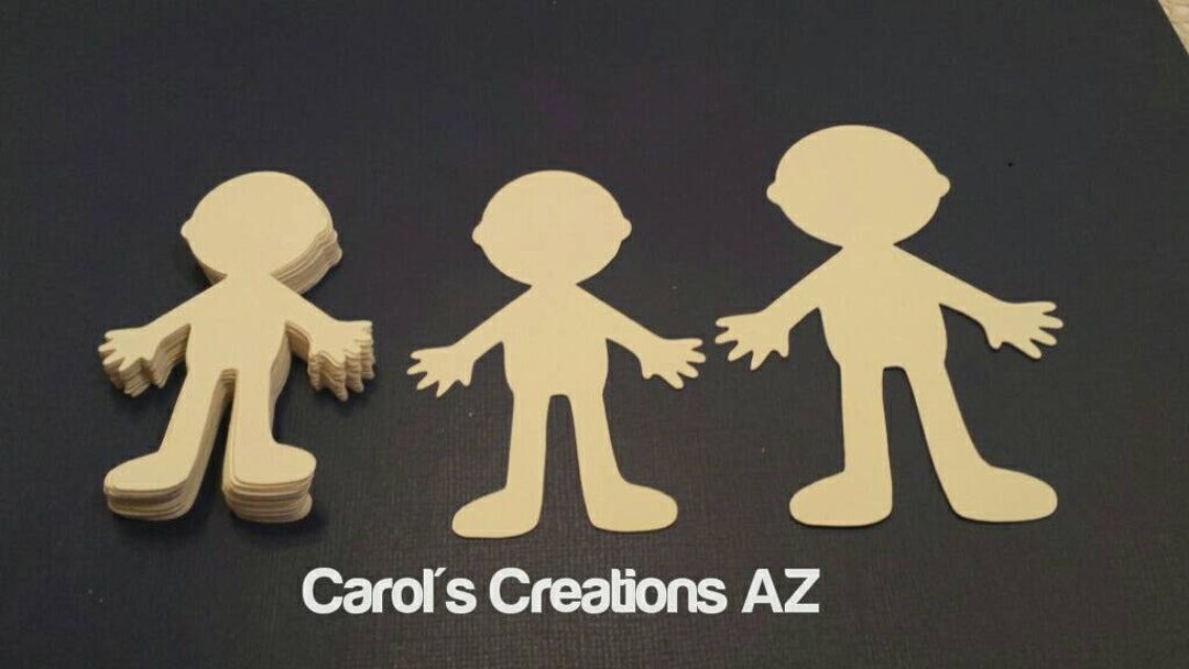 25 Paper Bodies / 25 Paper Body Shapes / Paper Doll Bodies / Scrapbook ...