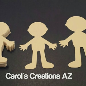 25 Paper Bodies / 25 Paper Body Shapes / Paper Doll Bodies / Scrapbook ...