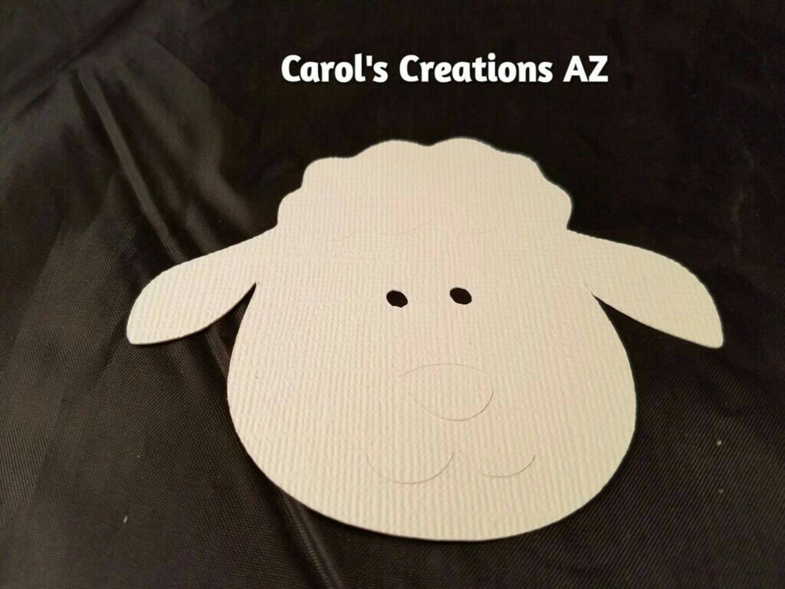 10 Piece Lamb Die Cuts / Sheep Die Cuts / Lamb Face Die Cut / | Etsy