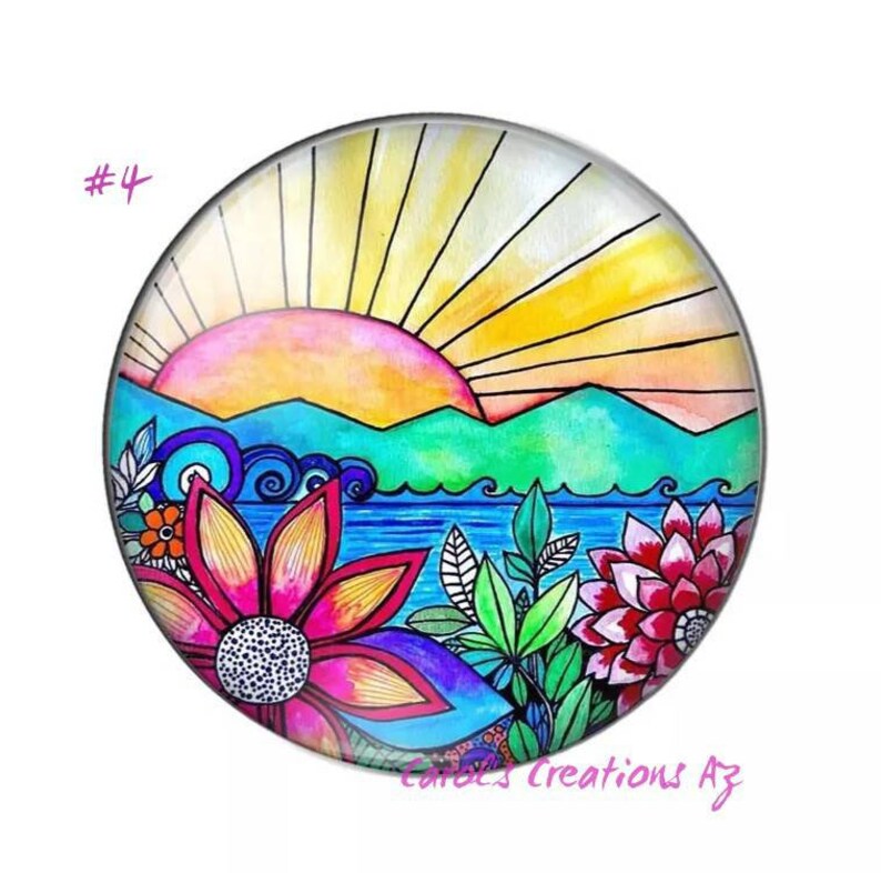 Glass Cover Minder / Flower Cover Minder / Cover Minders / Diamond ...