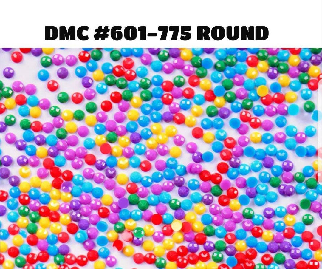 Diamond Painting Drills ROUND / DMC Colors 601-775 / Diamond Painting ...