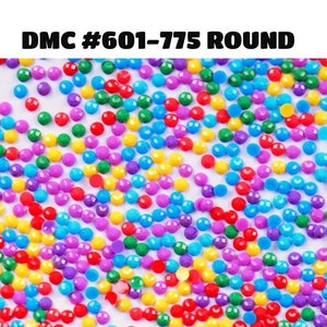 Diamond Painting Drills ROUND / DMC Colors 601-775 / Diamond Painting ...
