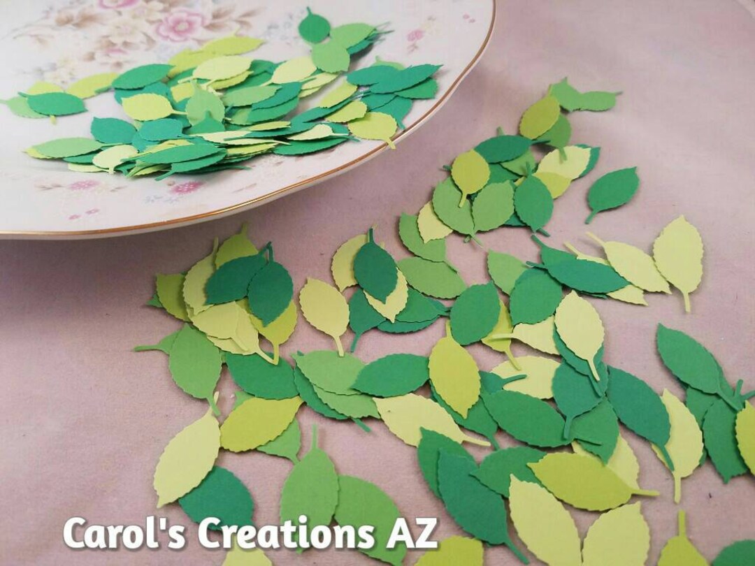 200 Leaf Confetti / Leaf Confetti / Rose Leaf Confetti / Green Leaf ...