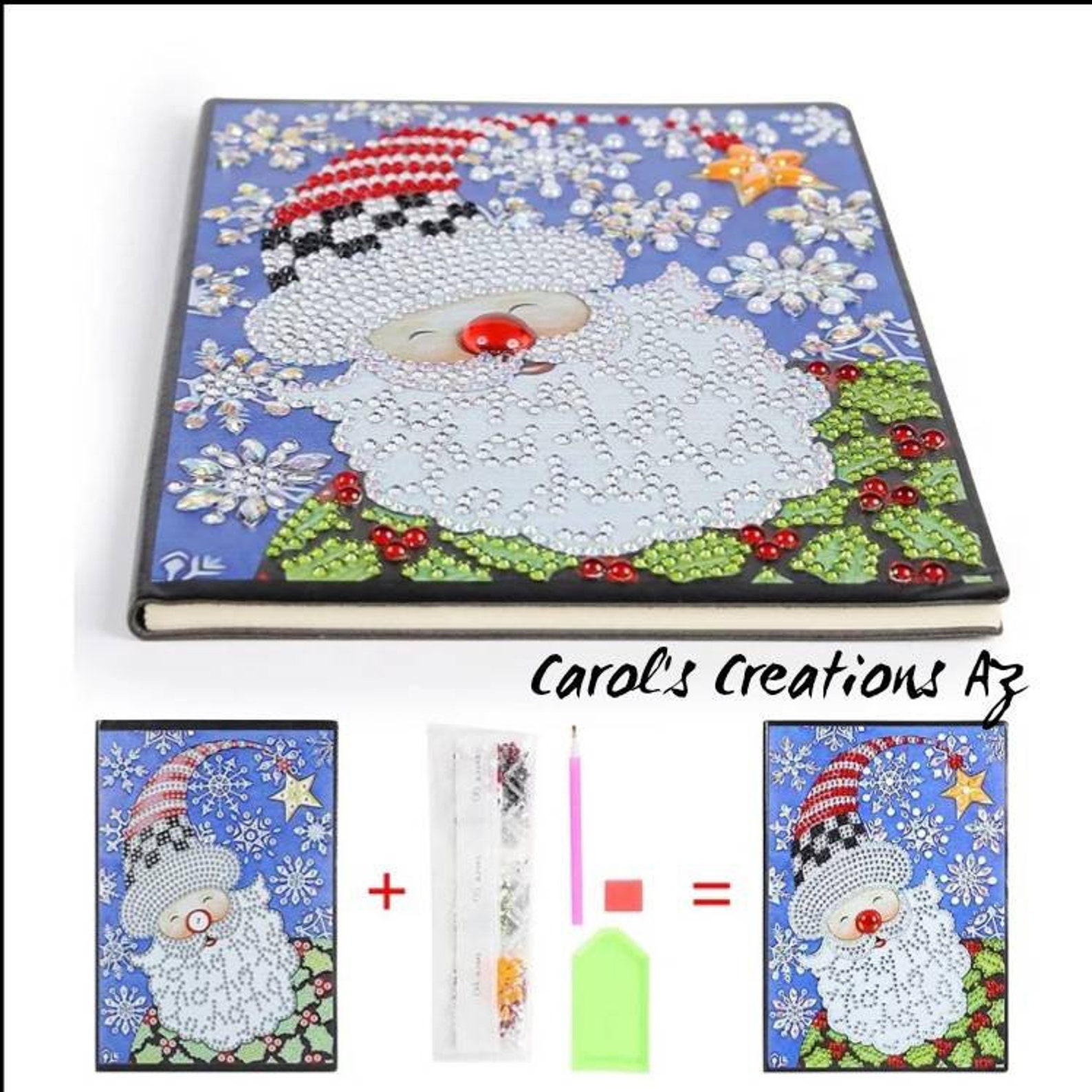 Diamond Painting Notebook / Christmas Gift DIY / Santa Claus - Etsy