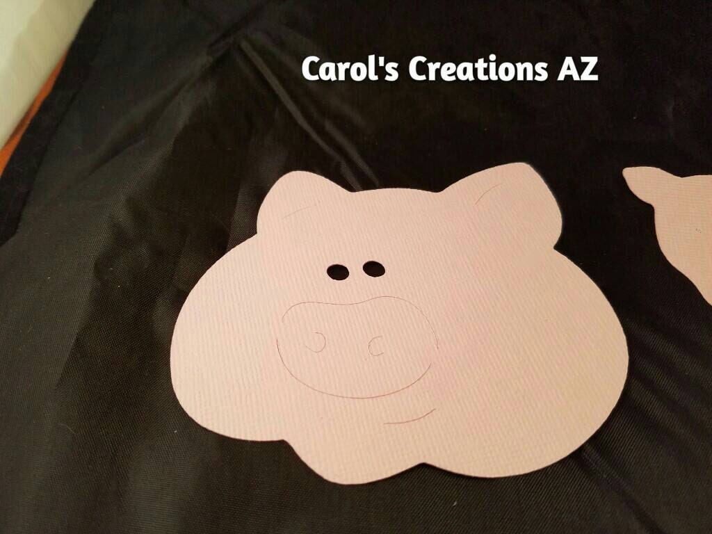 10 Pig Die Cut Set / Pig Face Die Cut / Pig Border Die Cut / Oink Die ...