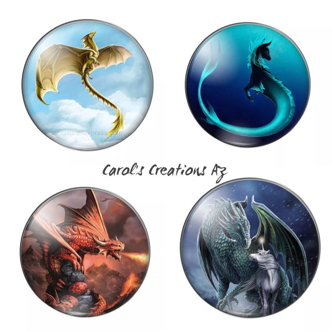 Glass Cover Minder / Dragon Design Cover Minder / Cover Minders ...
