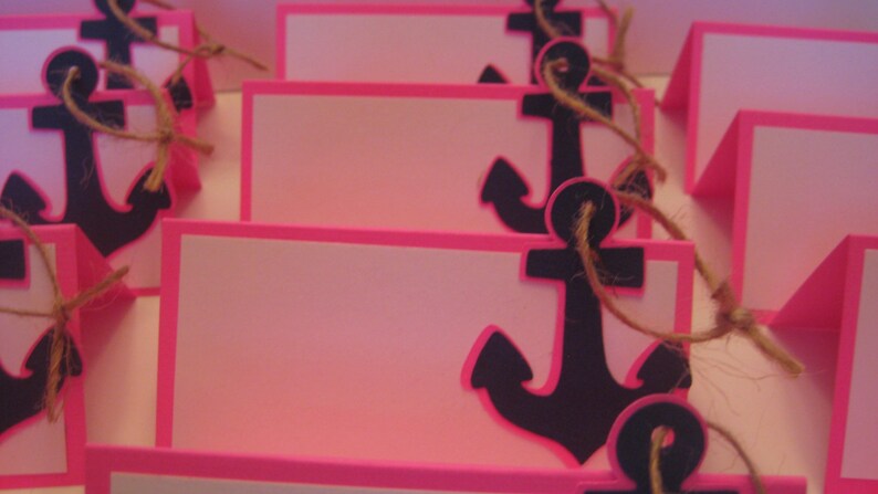 Set of 12 Nautical Place Cards / Nautical Escort Cards / - Etsy