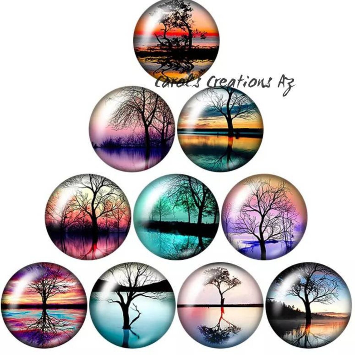 Glass Cover Minder / Tree Designs Cover Minder / Cover Minders - Etsy