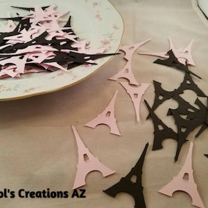 100 Eiffel Tower Confetti/ Eiffel Tower Die Cuts / Paris Party Confetti ...