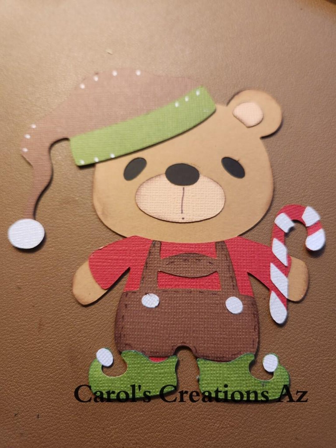 Teddy Bear Elf Die Cut / Elf Bear Die Cut / Christmas Elf Teddy Bear ...