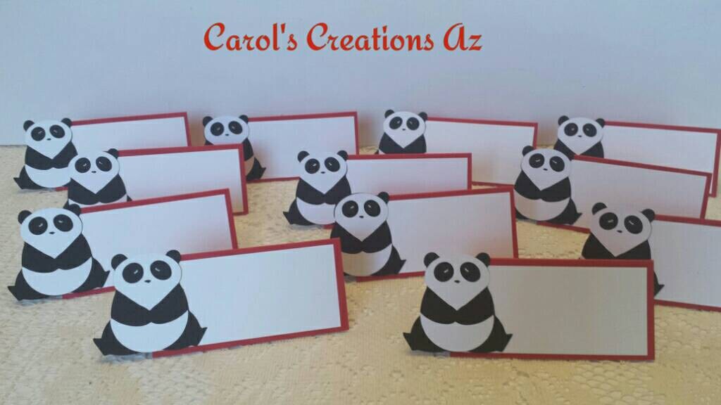 12 Panda Place Cards / Panda Escort Cards / Panda Party / - Etsy
