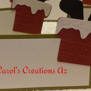 Santa Place Cards 12 / Santa Escort Cards / Santa and Chimney Place ...