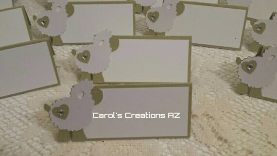 12 Lamb Place Cards/ Baby Shower Lamb Tent Tags/ Sheep Place - Etsy