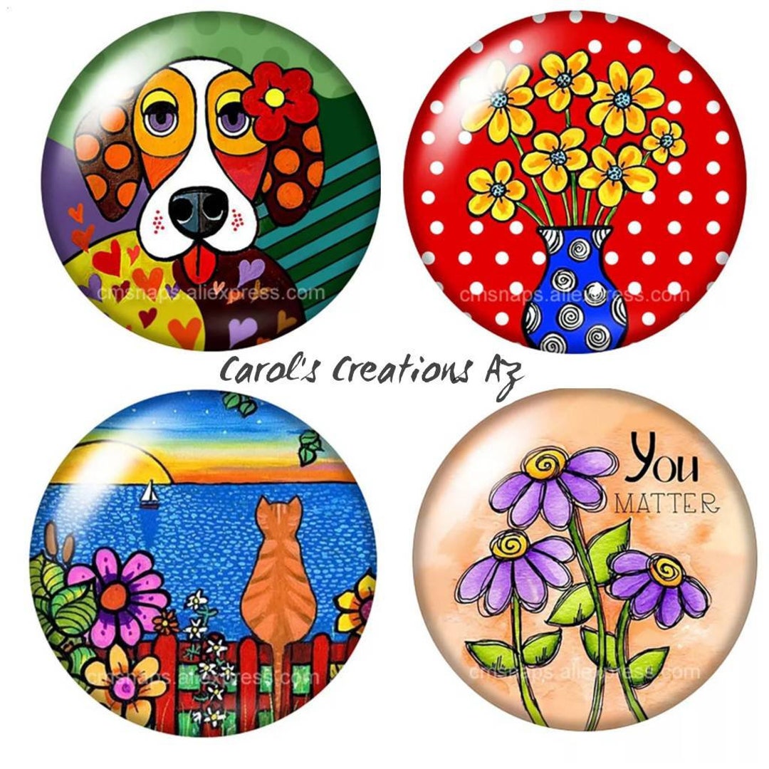 Glass Cover Minder / Flower Cover Minder / Cover Minders / Diamond ...