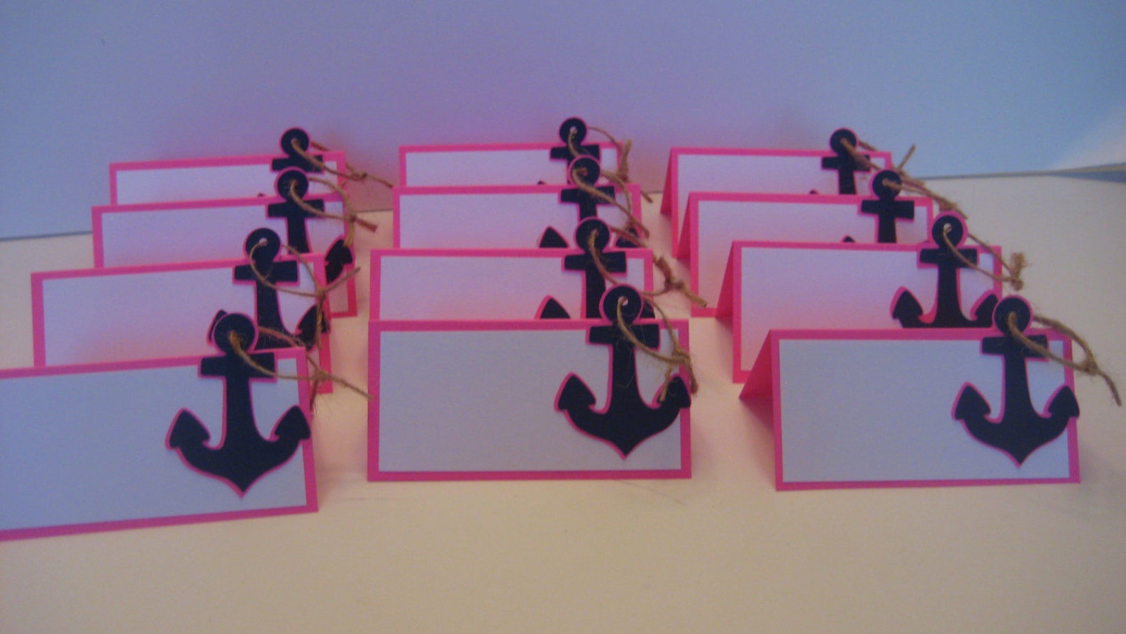 Set of 12 Nautical Place Cards / Nautical Escort Cards / - Etsy