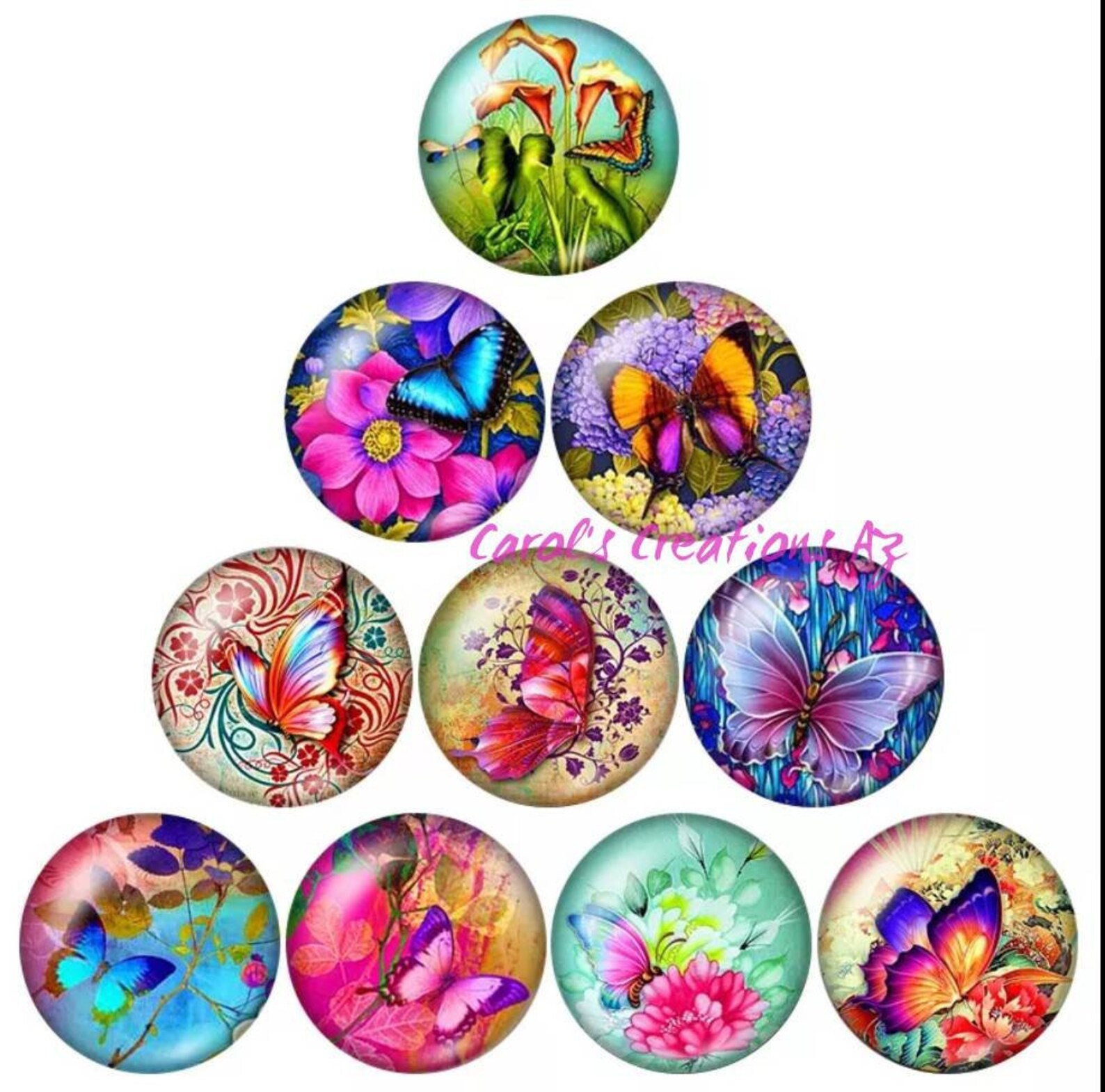 Glass Cover Minder / Butterfly Design Cover Minder / Cover Minder ...