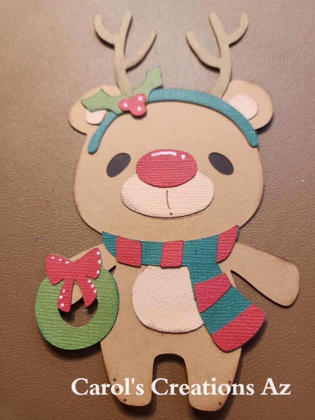 Teddy Bear Reindeer Die Cut / Reindeer Bear Die Cut / Reindeer Die Cut ...