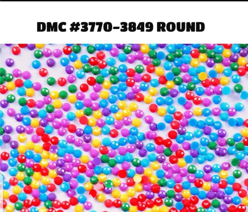 Diamond Painting Drills ROUND / DMC Colors 3770-3849 / Diamond Painting ...