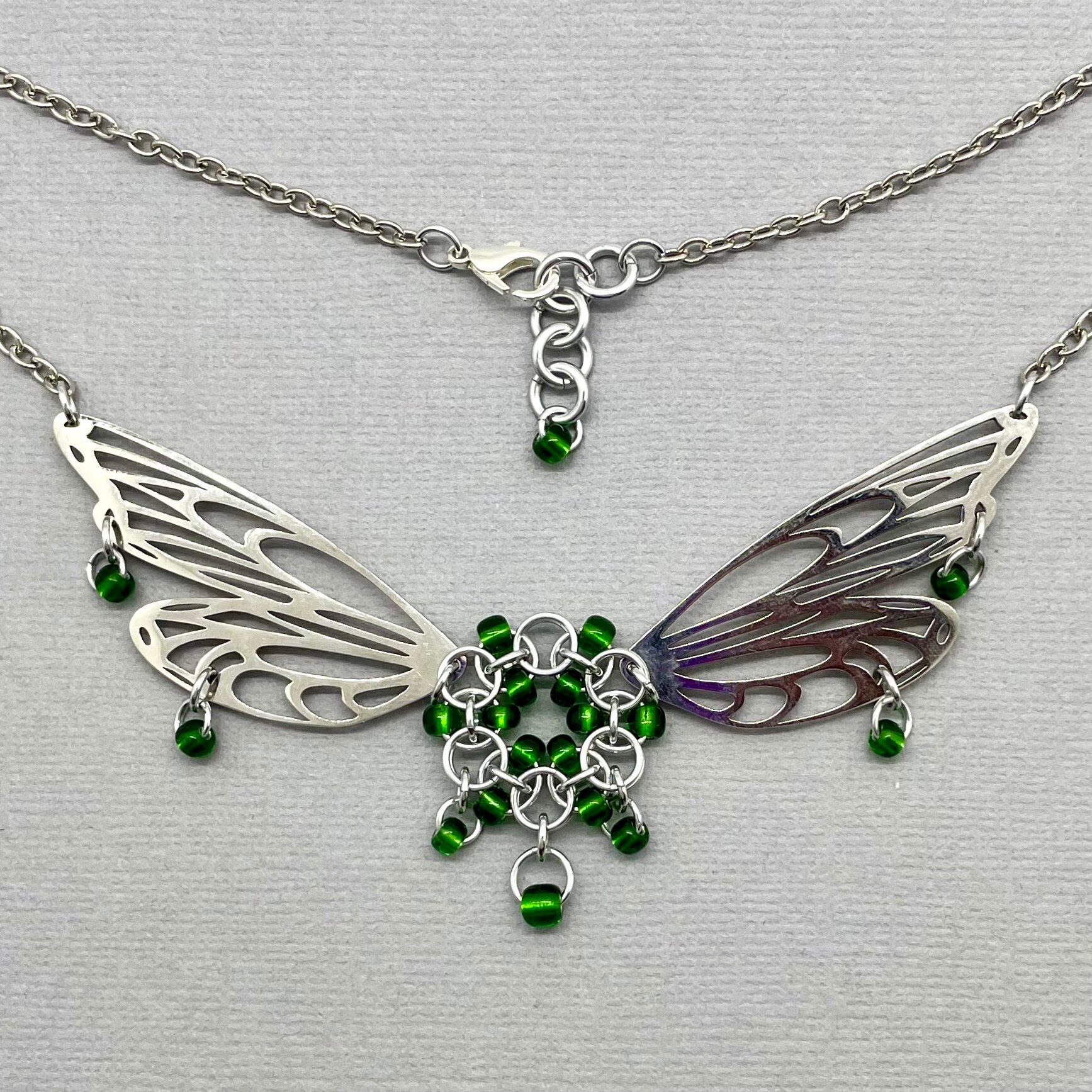 Celtic Knot Chainmaille Butterfly Pendant / Fairy Medieval Renaissance ...