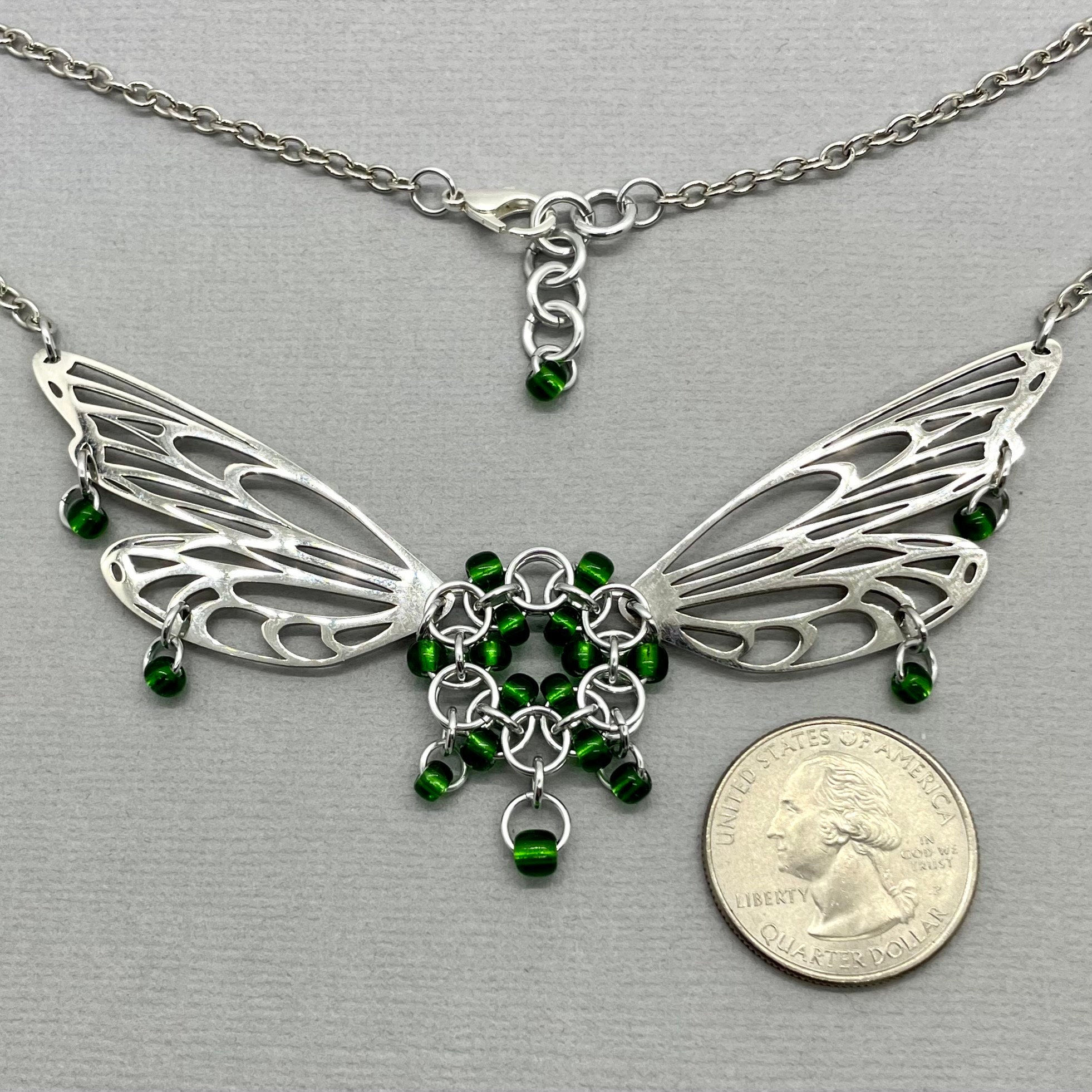 Celtic Knot Chainmaille Butterfly Pendant / Fairy Medieval Renaissance ...