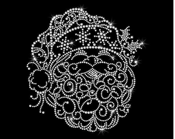 Large Christmas Tree Iron on Hotfix Rhinestone Bling Holiday - Etsy