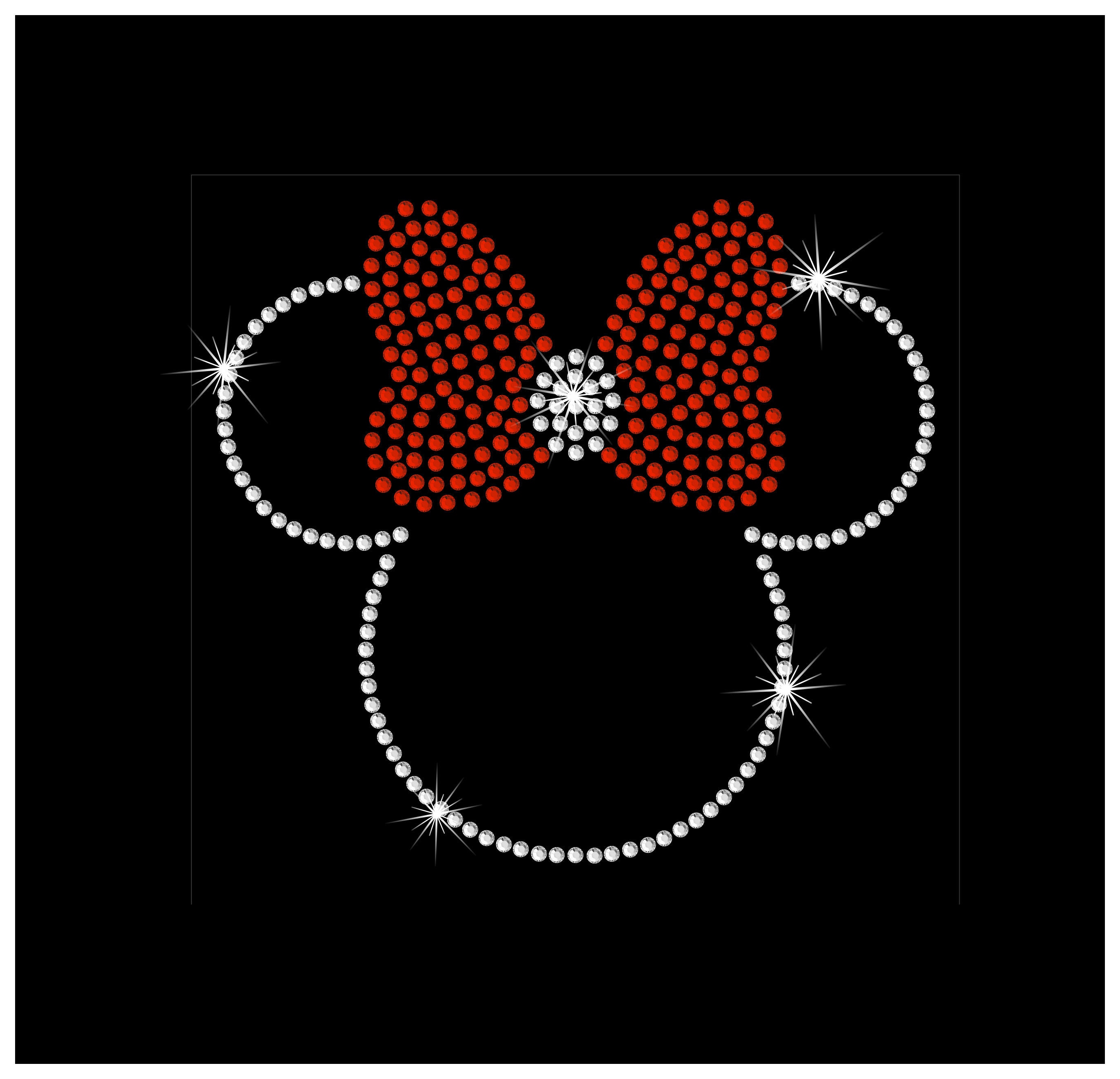Red Minnie Mouse Bow Outline