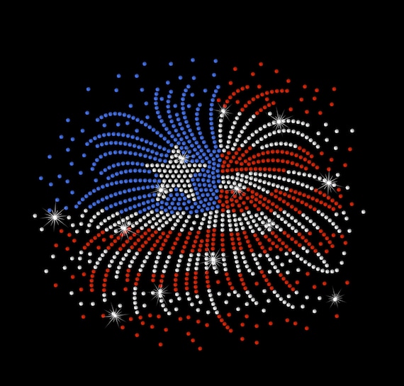 Animated American Flag With Fireworks