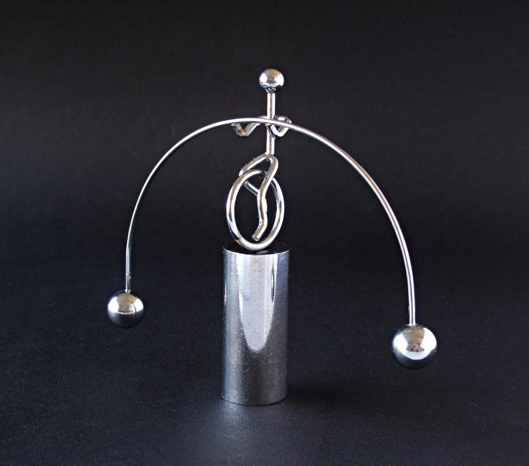 Balancing Unicyclist Kinetic Sculpture Executive Desk Toy Perpetual ...