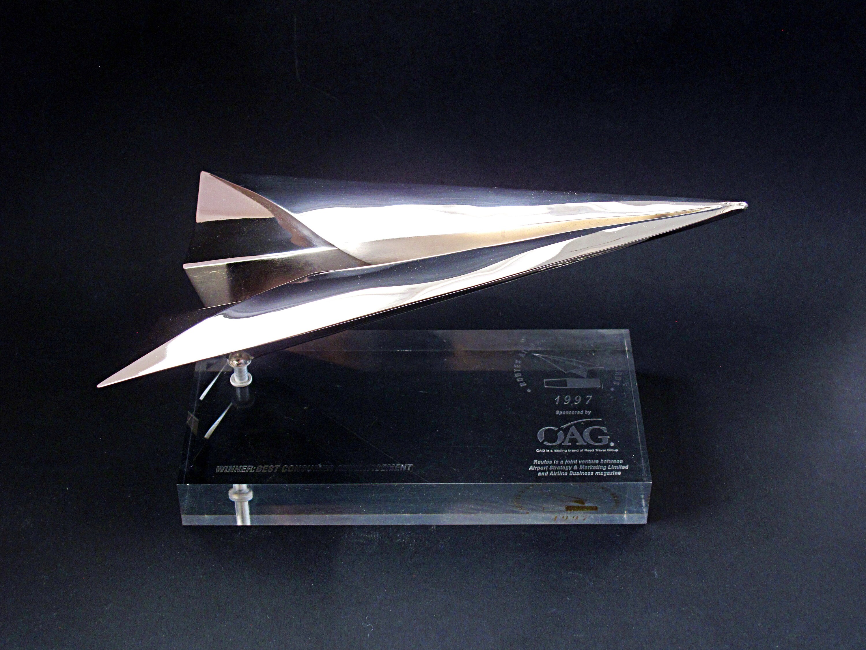 Stainless Steel Folded Airplane Stainless Steel Aero-industry Award ...