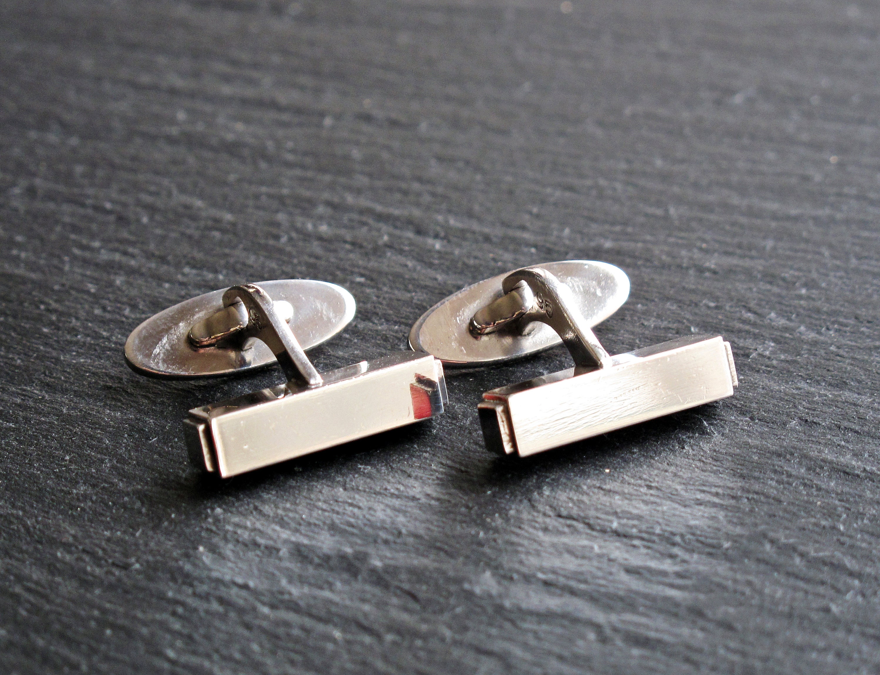 GEORG JENSEN Modernist Cufflinks 95 Sterling Silver Cuff Links by Georg ...