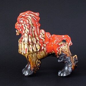 Large ERIC LEAPER Lion , Large Studio Pottery Drip Glaze Lion - Newlyn ...
