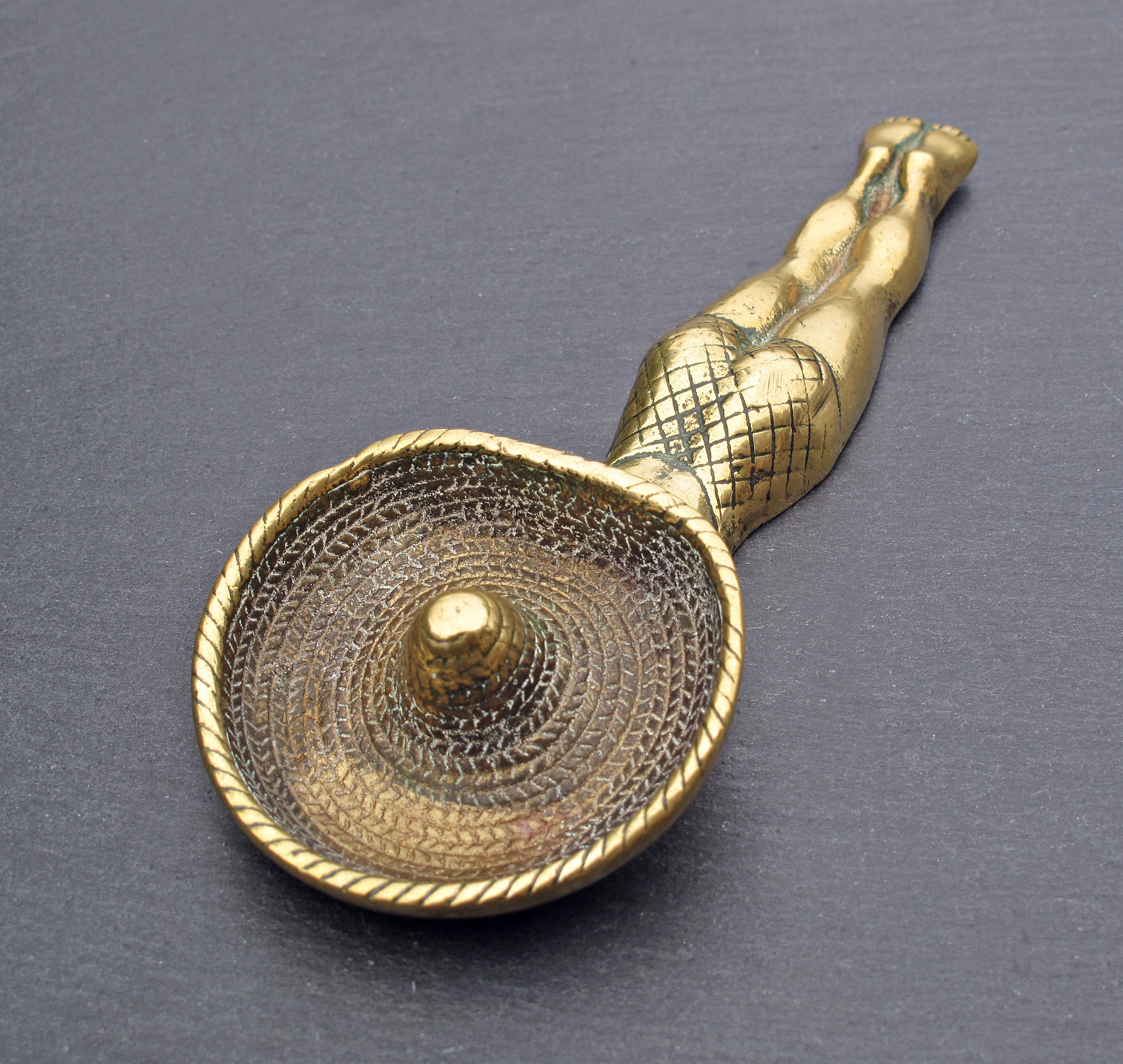 Brass Sunbathing Lady Ashtray Sunbathing Lady With Sombrero - Etsy