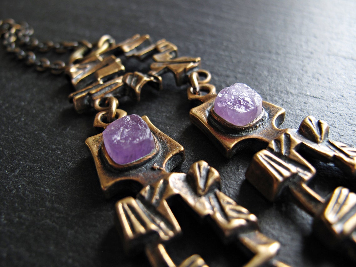 P SARPANEVA Kelo Amethyst Pendant – Pentti Sarpaneva Brutalist Amethyst ...