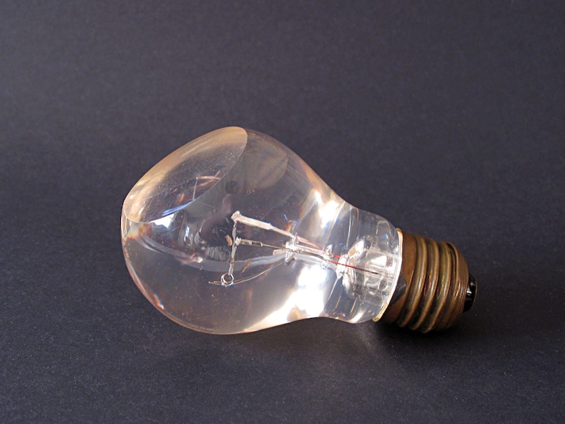 Lucite Light Bulb Paperweight - Pop Art Table Sculpture - Etsy Australia