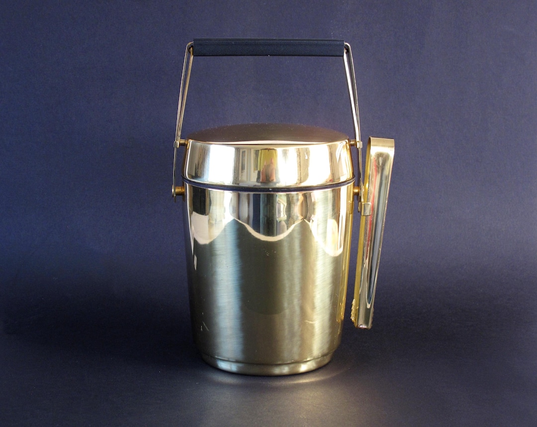 ALFI Insulated Ice Bucket 0.75L With Tongs, Brass Ice Bucket, West ...