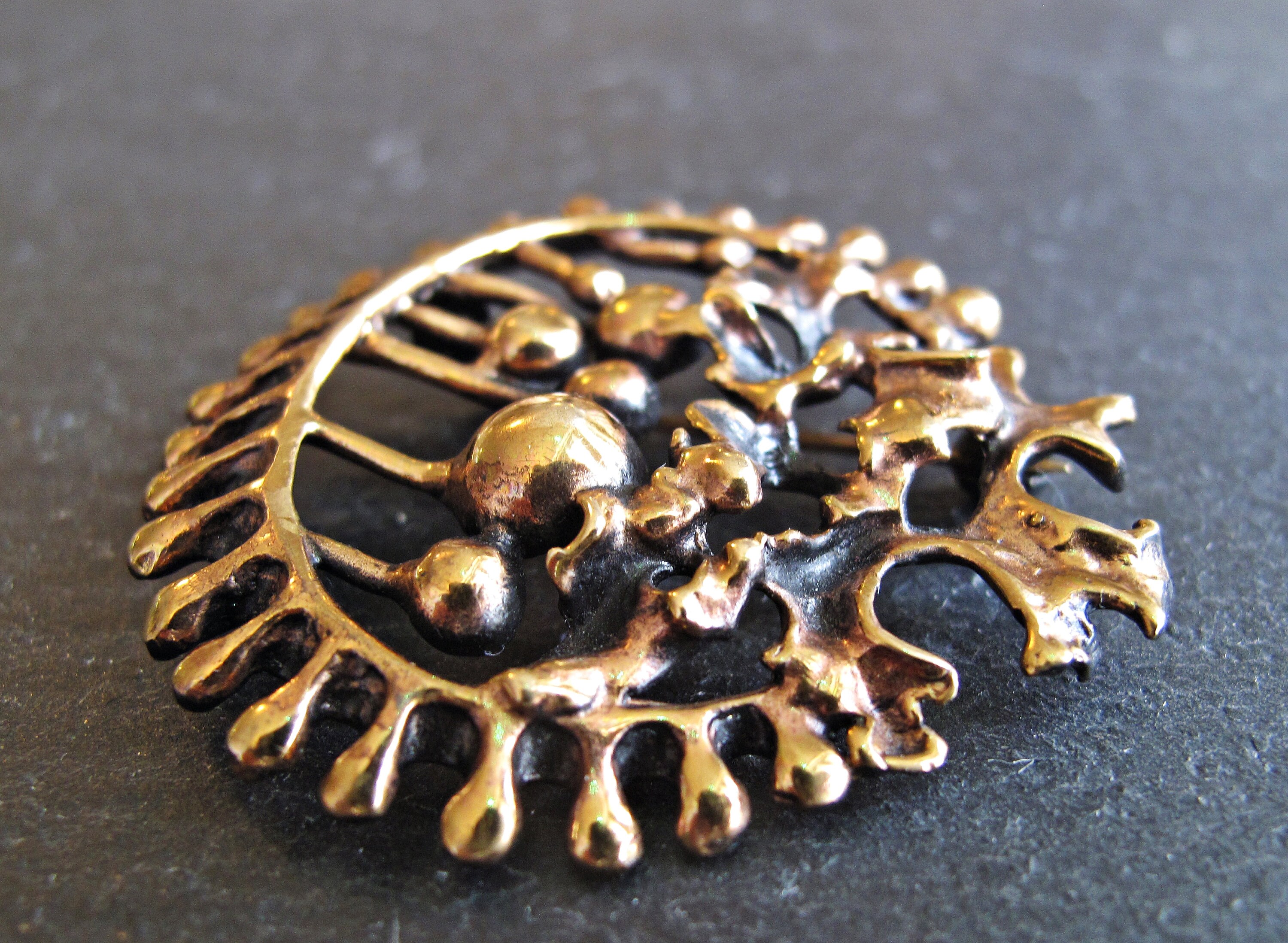 HANNU IKONEN Lava Brooch Bronze Lava Brooch Finnish Finland - Etsy