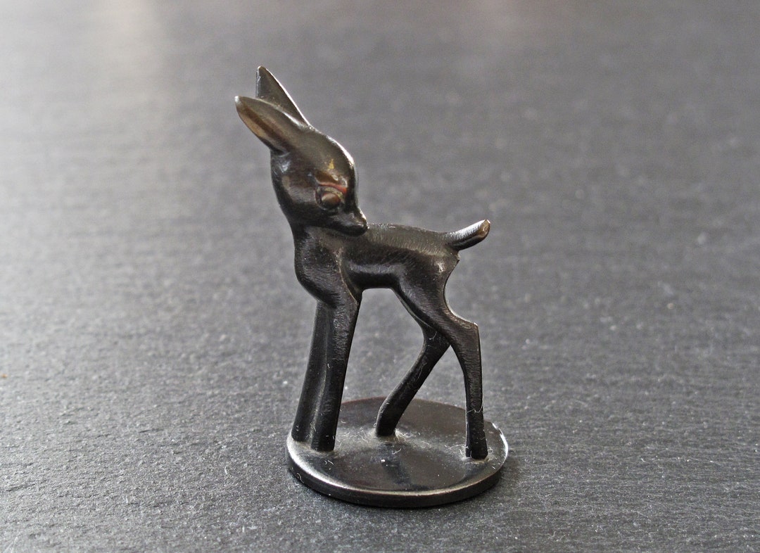 RICHARD ROHAC Baby Deer - Blackened Brass Miniature Deer by Richard ...