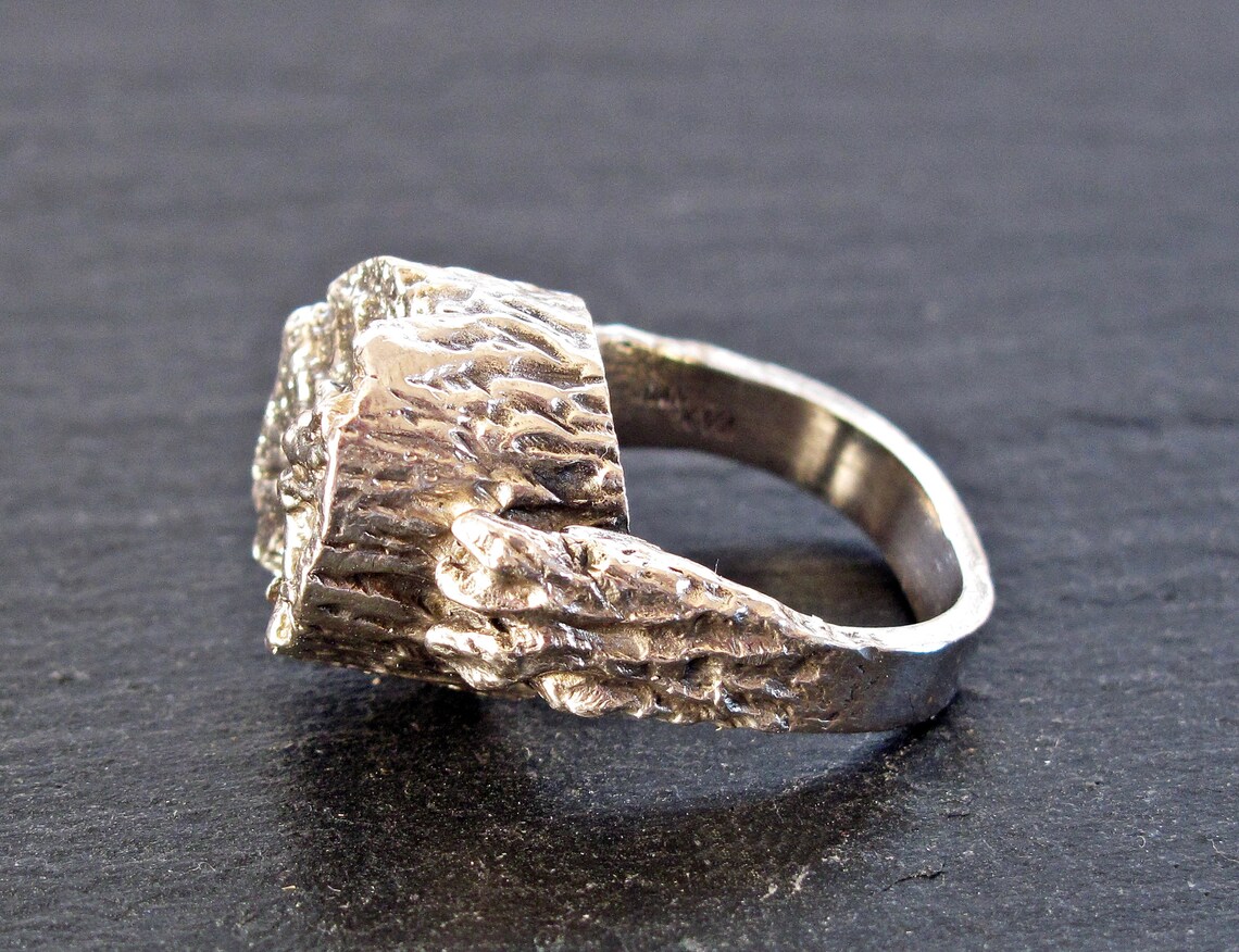 KNUD V ANDERSEN Ring Sterling Silver Brutalist Ring by Knud - Etsy