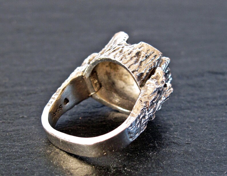 KNUD V ANDERSEN Ring Sterling Silver Brutalist Ring by Knud - Etsy