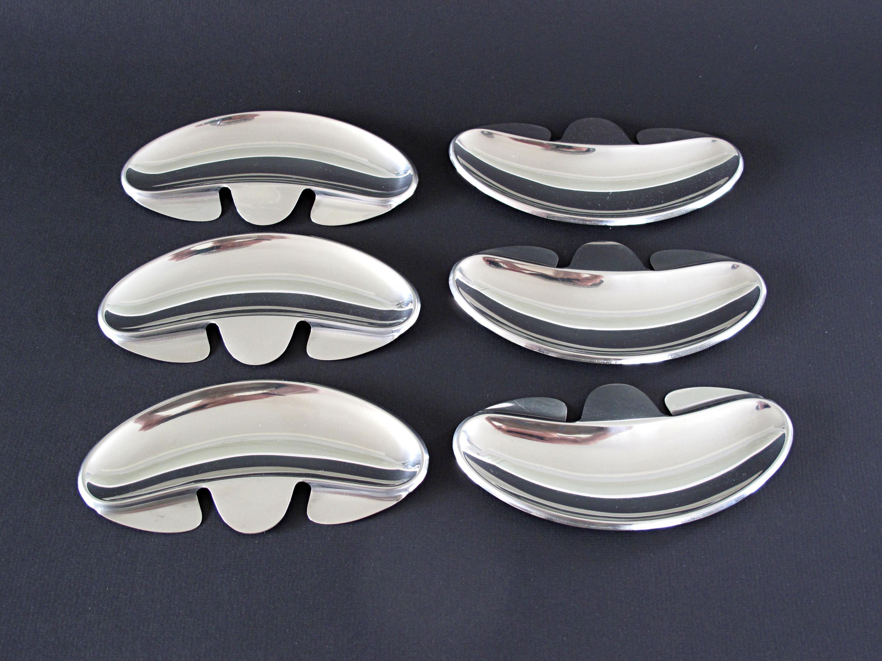 AMC INOX Pip Tray Set - Set of Six Stainless Steel Clip on Pip Dishes ...