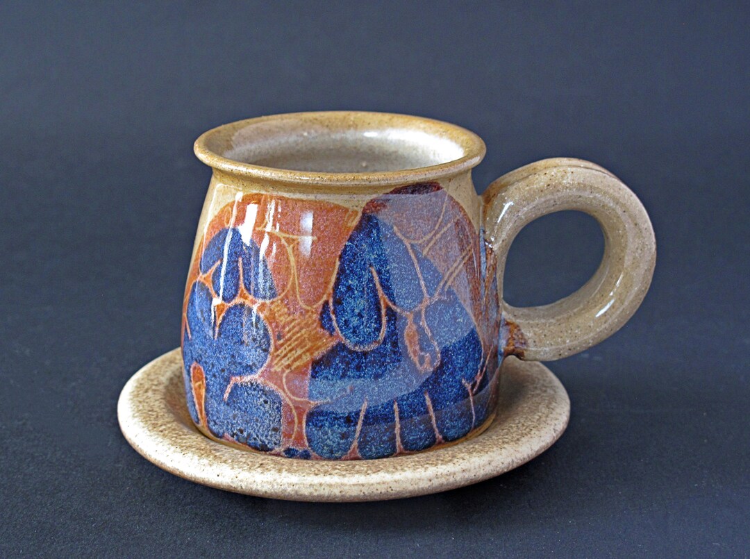 DIANA WORTHY Cup and Saucer for Crich Pottery - Crich Pottery Cup and ...