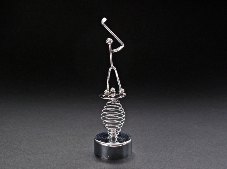 Golfer Kinetic Sculpture Executive Desk Toy Perpetual - Etsy