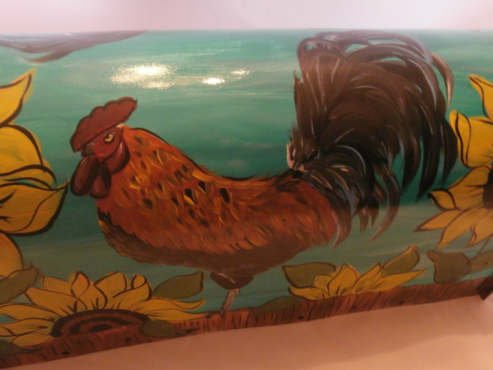 Hand Painted Standard Mailbox. Painted in Vibrant Rooster and ...