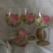 Pretty Pink Rose Goblets With Gold Base. Hand Painted of Course. Set of ...