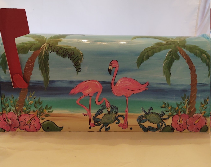 Hand Painted Mailboxes Tropical Beach Coastal, Coral, Waves ...