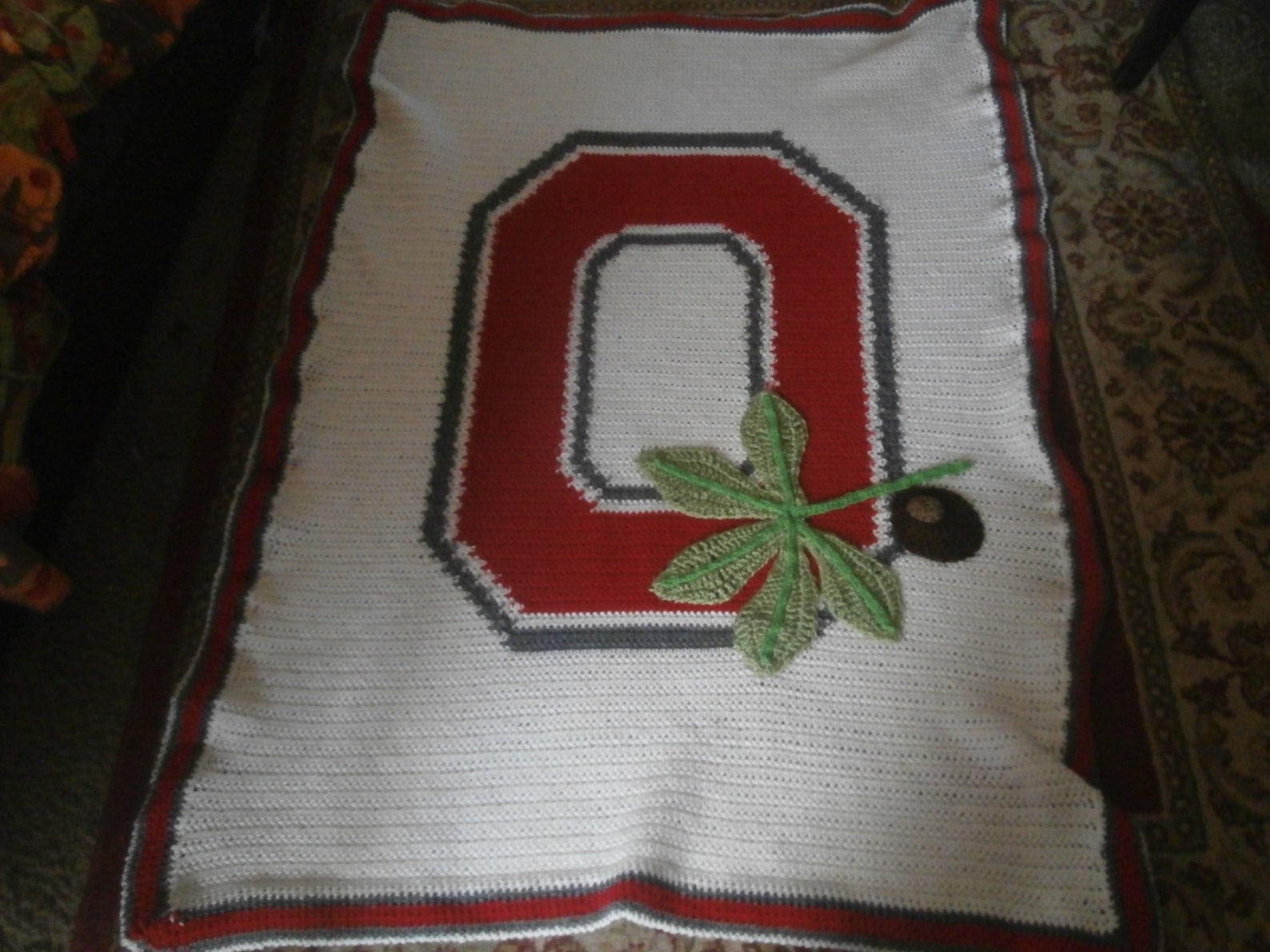 Hand Crocheted Ohio State Afghan: Buckeye OSU Fan Gift - Etsy