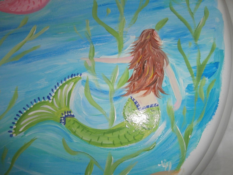 Hand Painted Swimming Mermaids. Standard White Toilet Seat. - Etsy